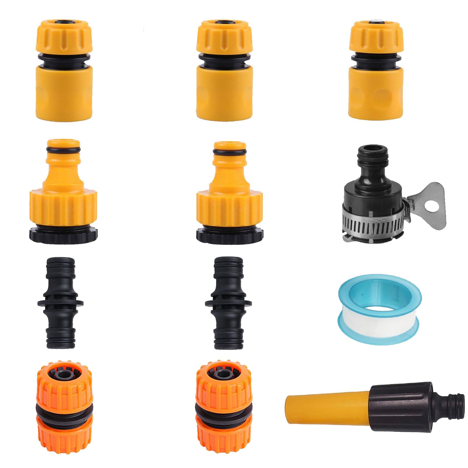 DuDuZui Garden Hose Quick Connector Set, 1/2” Hose End Quick Connector ...