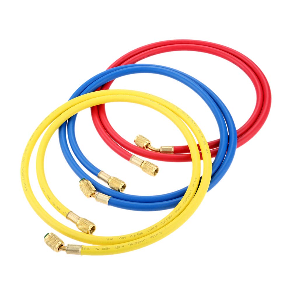 Snapklik.com : 60" AC Charging Hose Tube, R410A HVAC Manifold Gauge ...