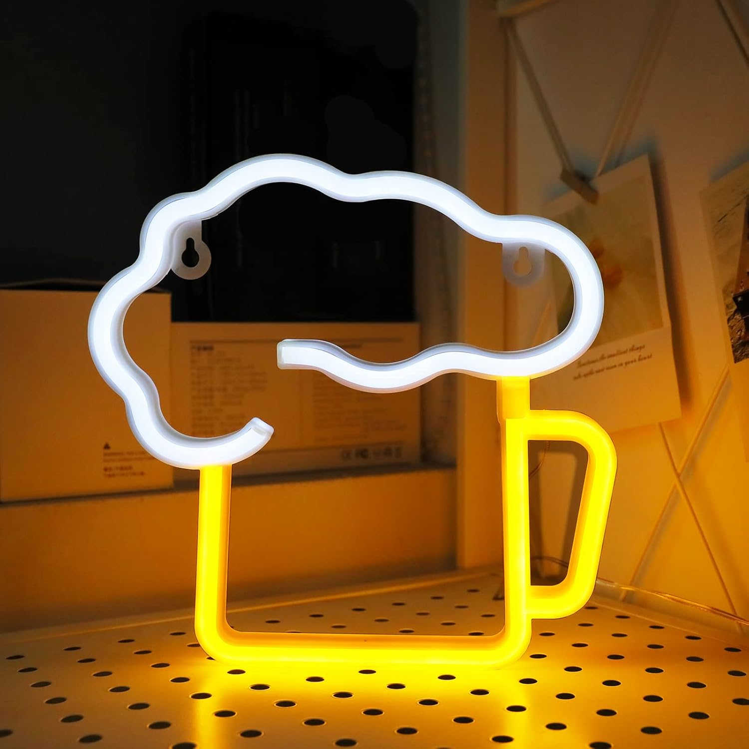 DWOOKE Beer Neon Signs,Neon Light Sign Beer Neon Lights Battery and USB ...