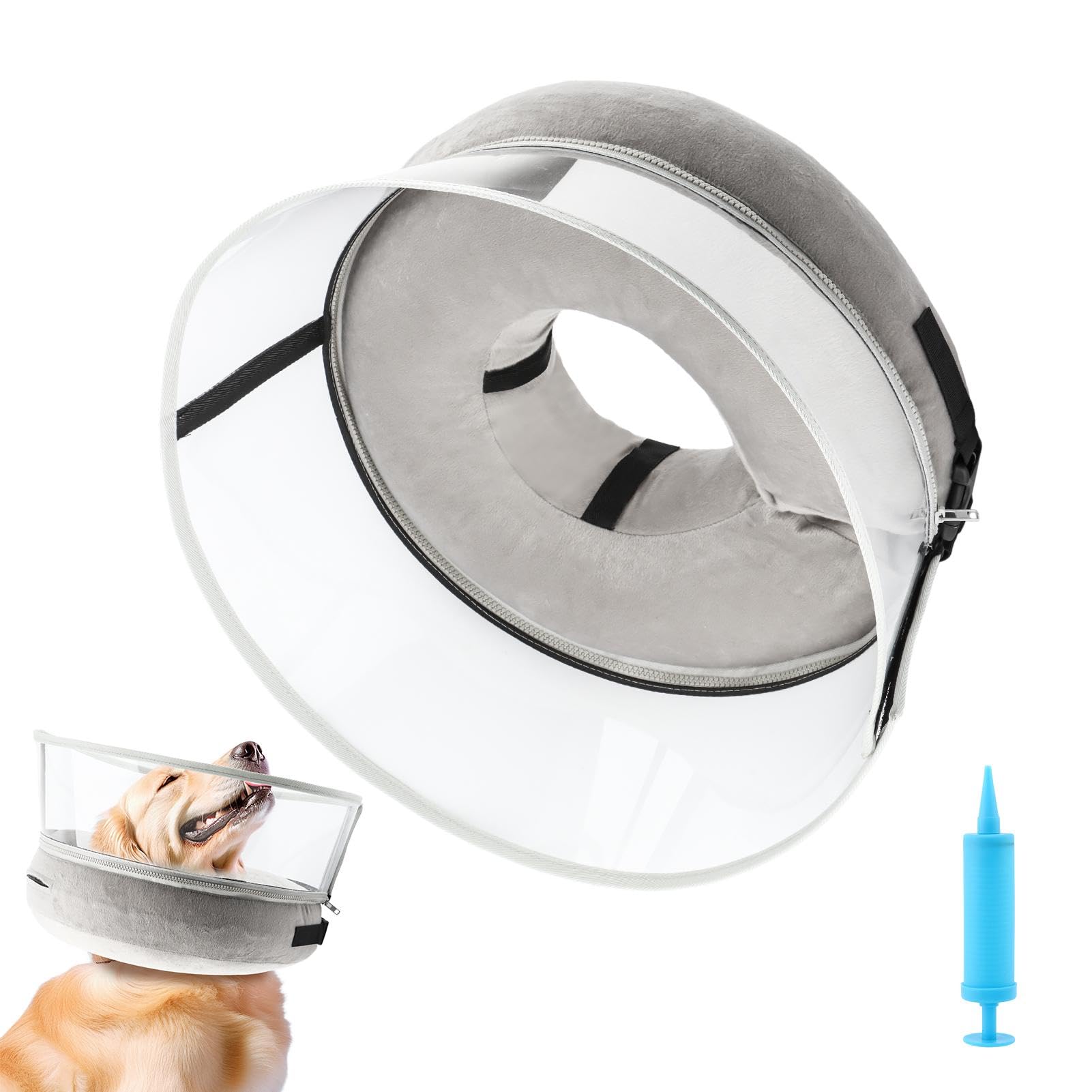 Amazon.com : Inflatable Dog Cone Collar, 2-in-1 Dog Cone Alternative ...