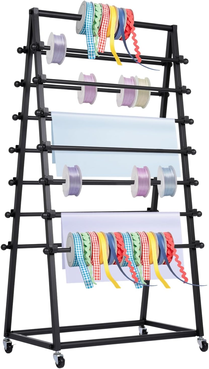 Amazon.com: ZXAPJJD Metal Ribbon Holder Organizer Rack, 4 Tier Stand ...