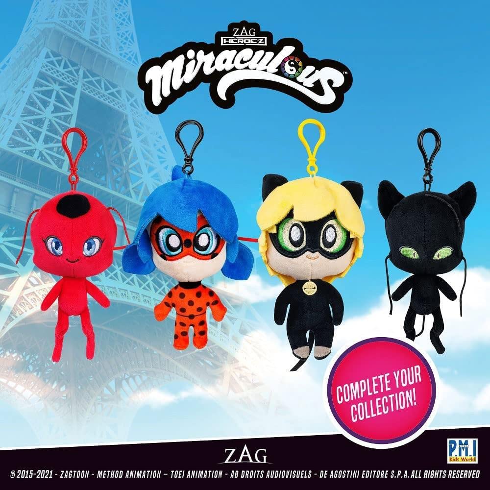 Snapklik.com : PMI Miraculous Ladybug 5" Plush Clip-on Toys