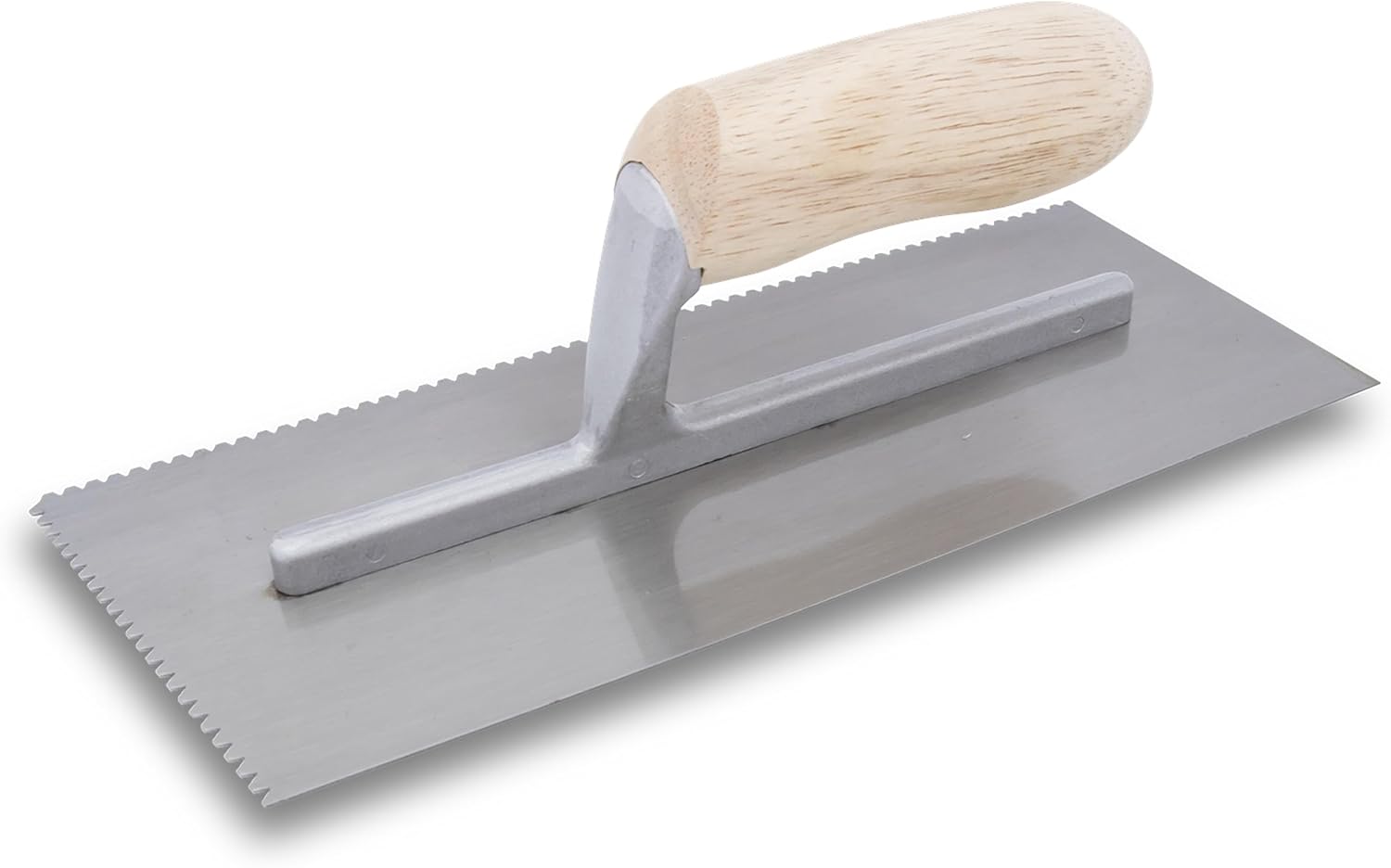 MARSHALLTOWN QLT Cut-Back Notched Trowels, Wood Trowel Handle, Flat-V ...