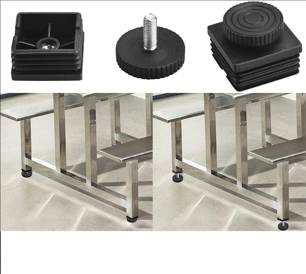 Workbench Sink Levelers 4 For 30mm Square Steel Tube - Leveling Inserts ...