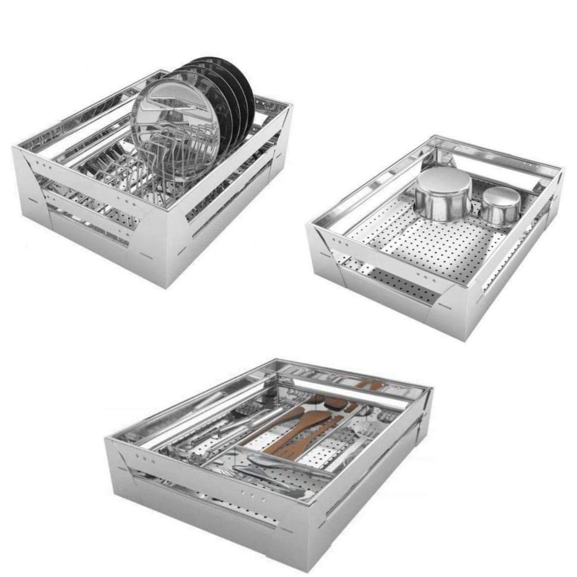 Buy PN Modular Kitchen Basket Accessories cabinets Multipurpose ...