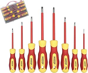Amazon.com: Insulated Screwdriver Set with Case, HOUSERAN 8-Piece Heavy Duty Phillips and ...