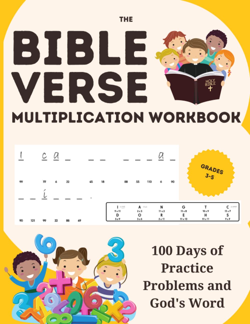The Bible Verse Multiplication Workbook: 100 Days of Practice Problems ...