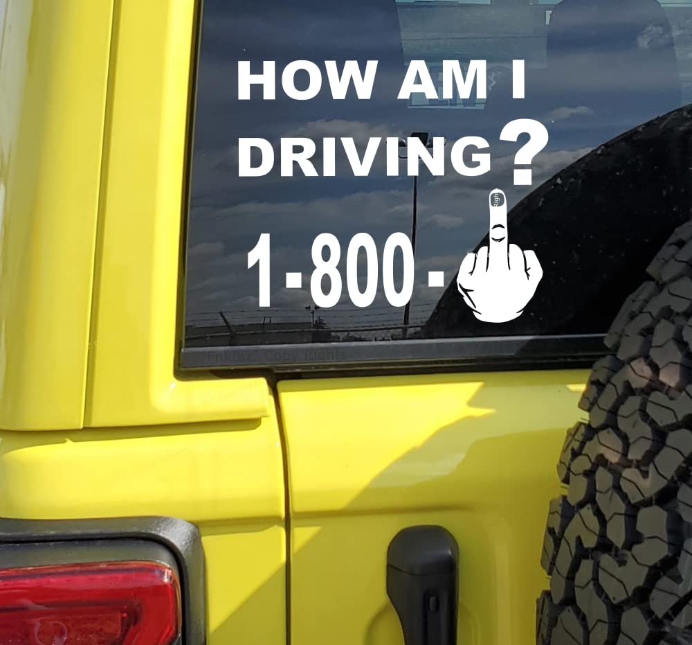 Amazon.com - How Am I Driving Bumper Sticker Hows My Driving Call 1-800 ...
