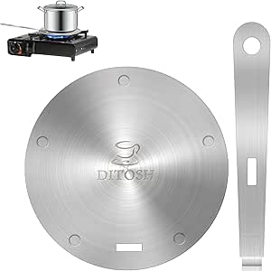DITOSH 6.3in Induction Cooker Adapter Plate Stainless Steel Heat Sink ...