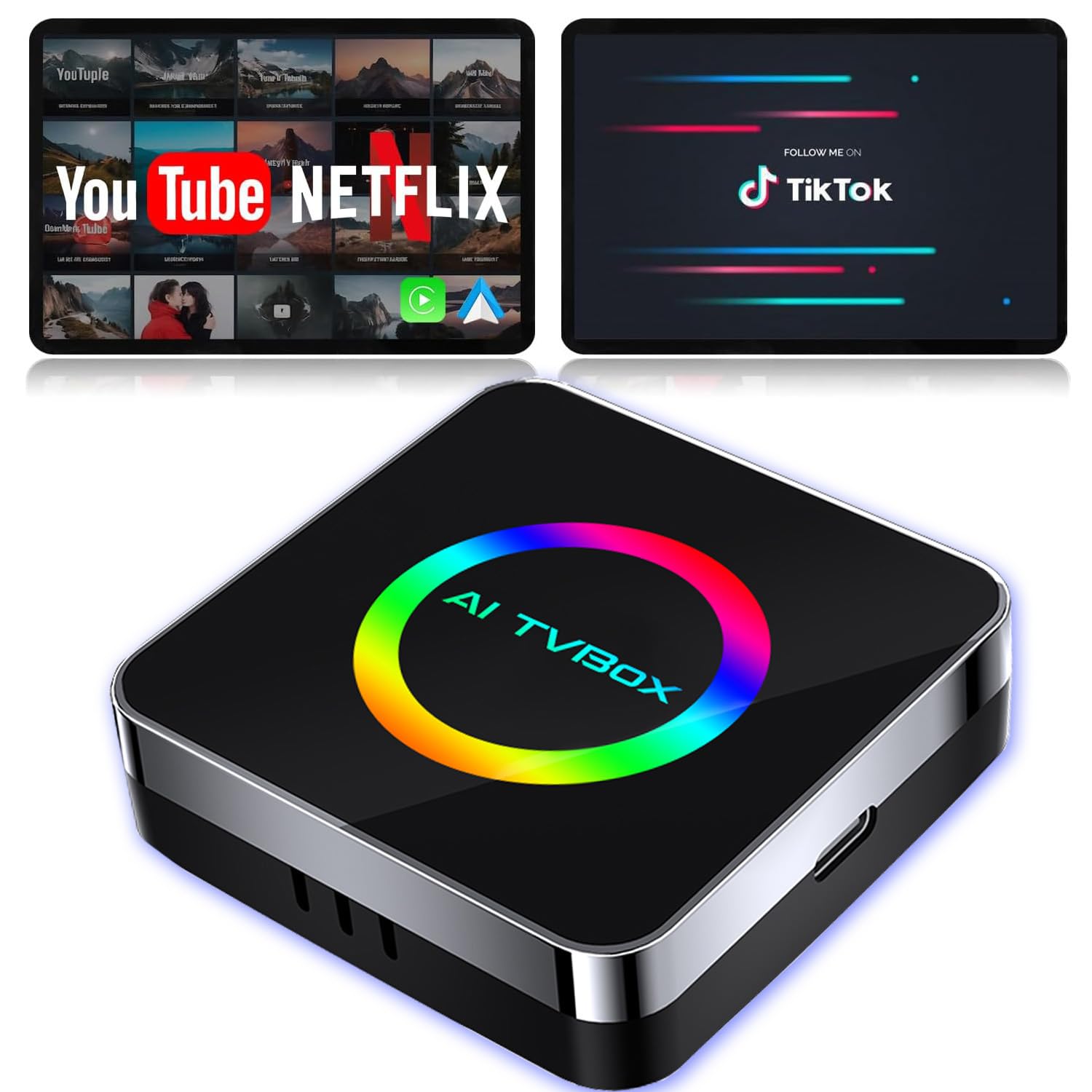 Snapklik.com : Wireless Carplay Adapter 2025 Netflix Ai Box For iPhone ...