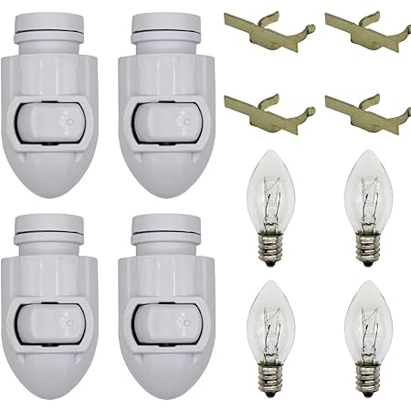 Plug in Night Light Module Includes 4 Bulbs and 4 Metal Clips, Great ...
