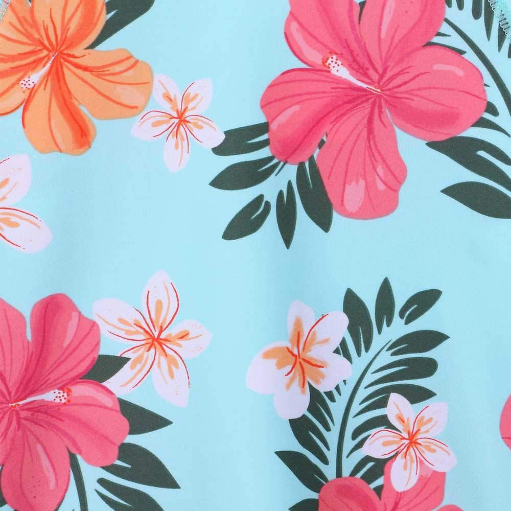 Snapklik.com : Girls Two Piece Swimsuit Floral UPF 50+ Rash Guard Set ...