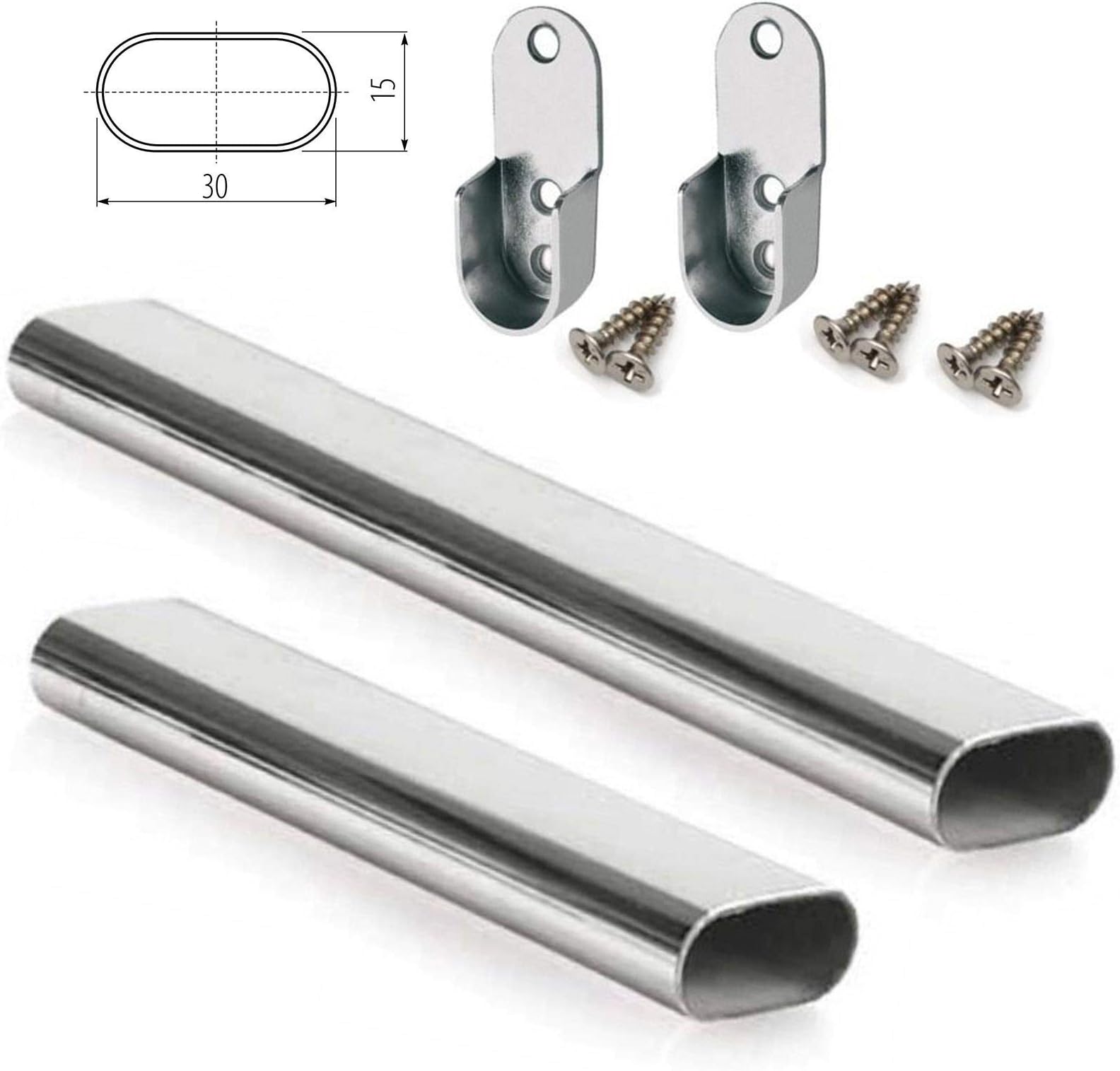 Wardrobe hanging rail set : Amazon.co.uk: Home & Kitchen