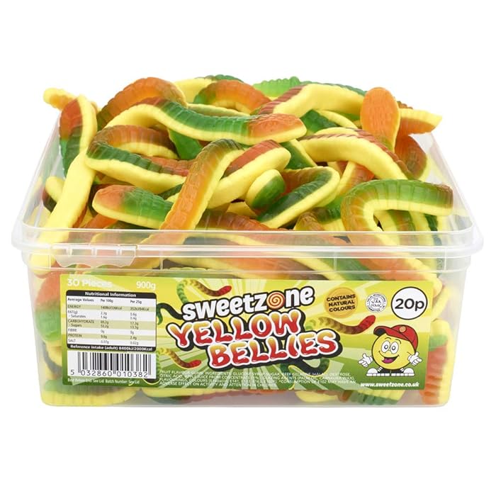 Buy Sweetzone Yellow Belly Snakes Tub Filled With Gummy Snakes Snacks ...