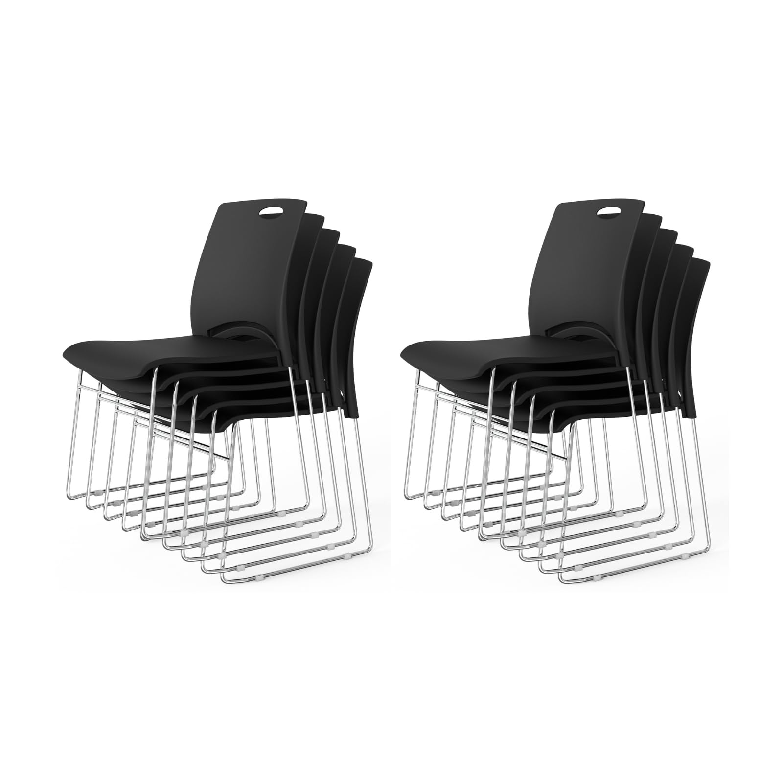 Amazon.com: VINGLI Stacking Chairs Set of 10 Stackable Office Chairs ...