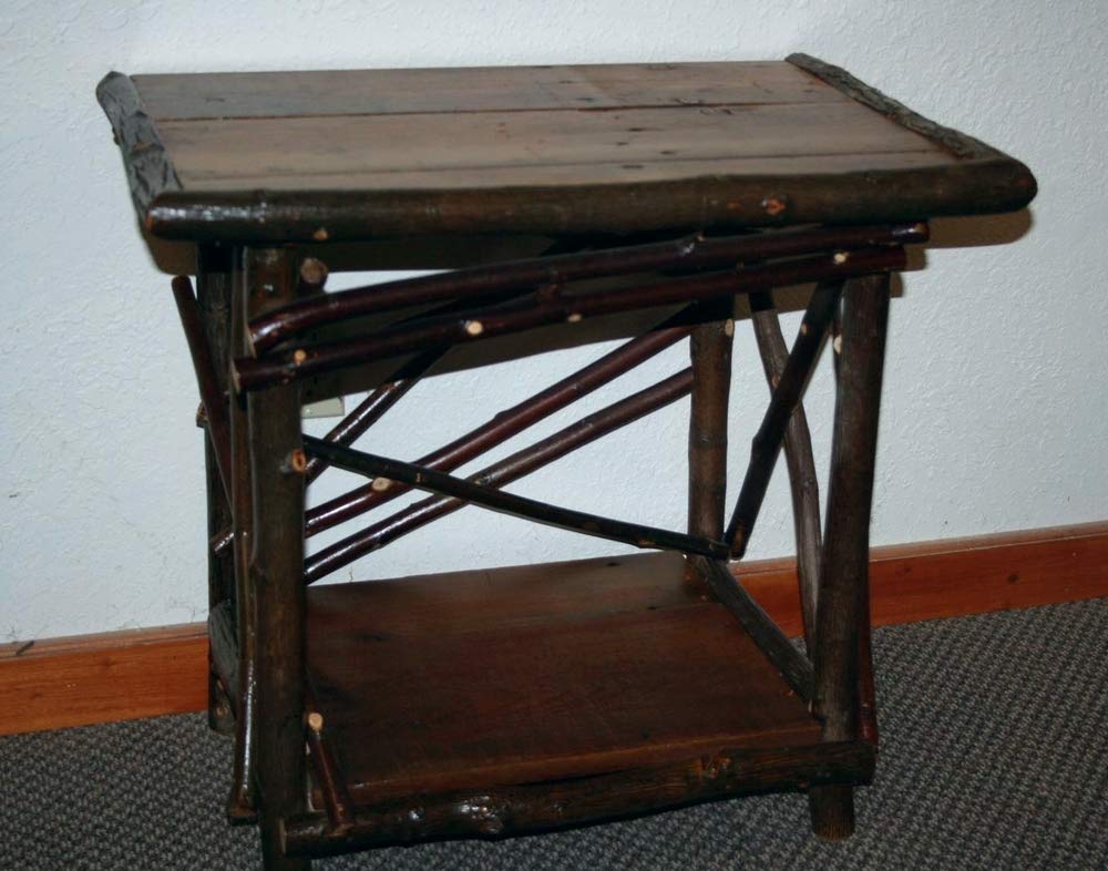 Amazon.com: Hickory Log End Table : Home & Kitchen