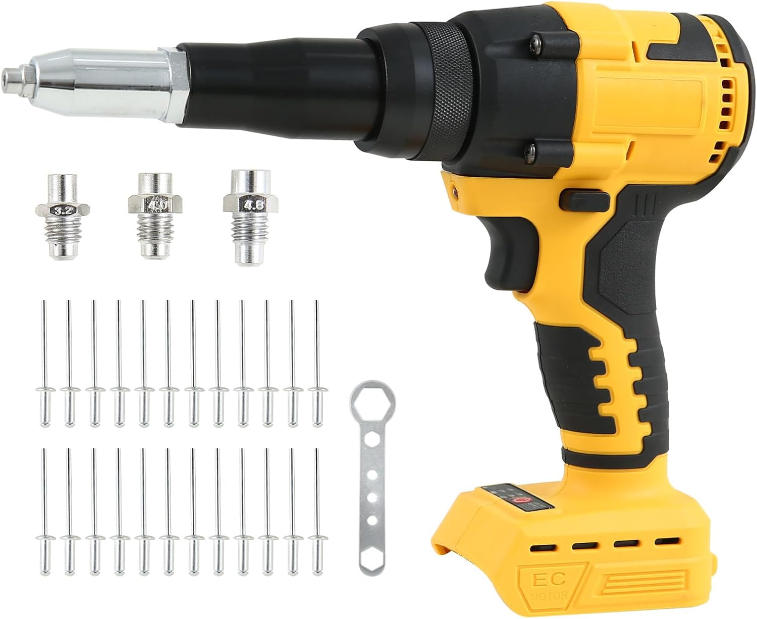 Cordless Rivet Gun Compatible with Dewalt 18V 20V Battery, 3/16" 5/32 ...