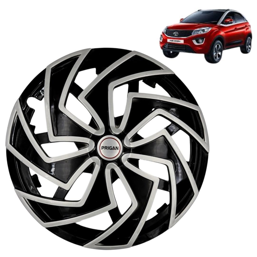 PRIGAN Wheel Cover for Nexon Silver Black Wheel Cover 16" for TATA ...