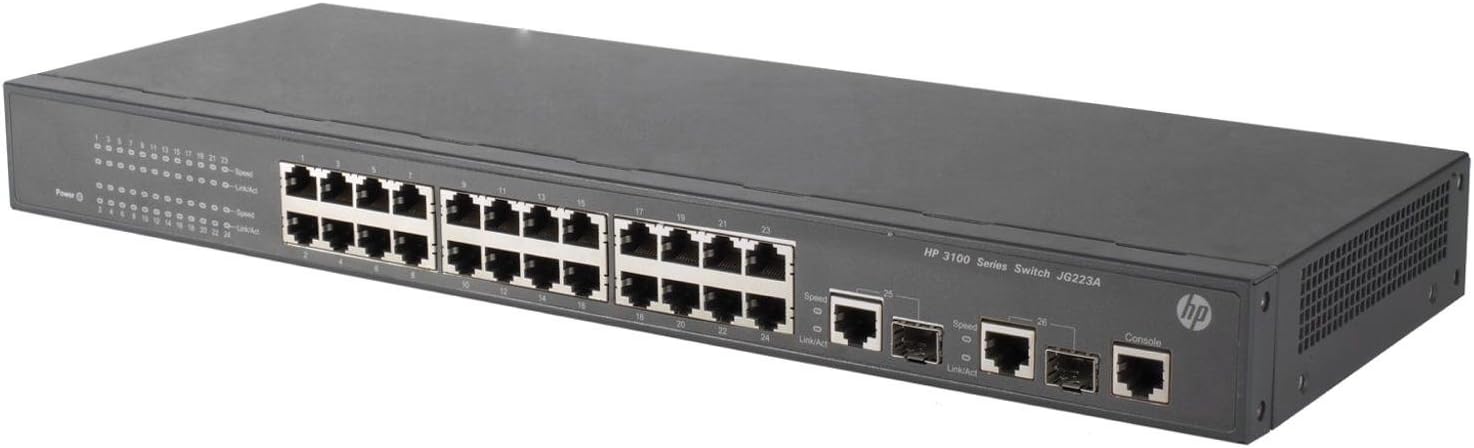 HP 3100-24 v2 SI Ethernet Switch - 24 Ports - Manageable - 26 x RJ-45 ...