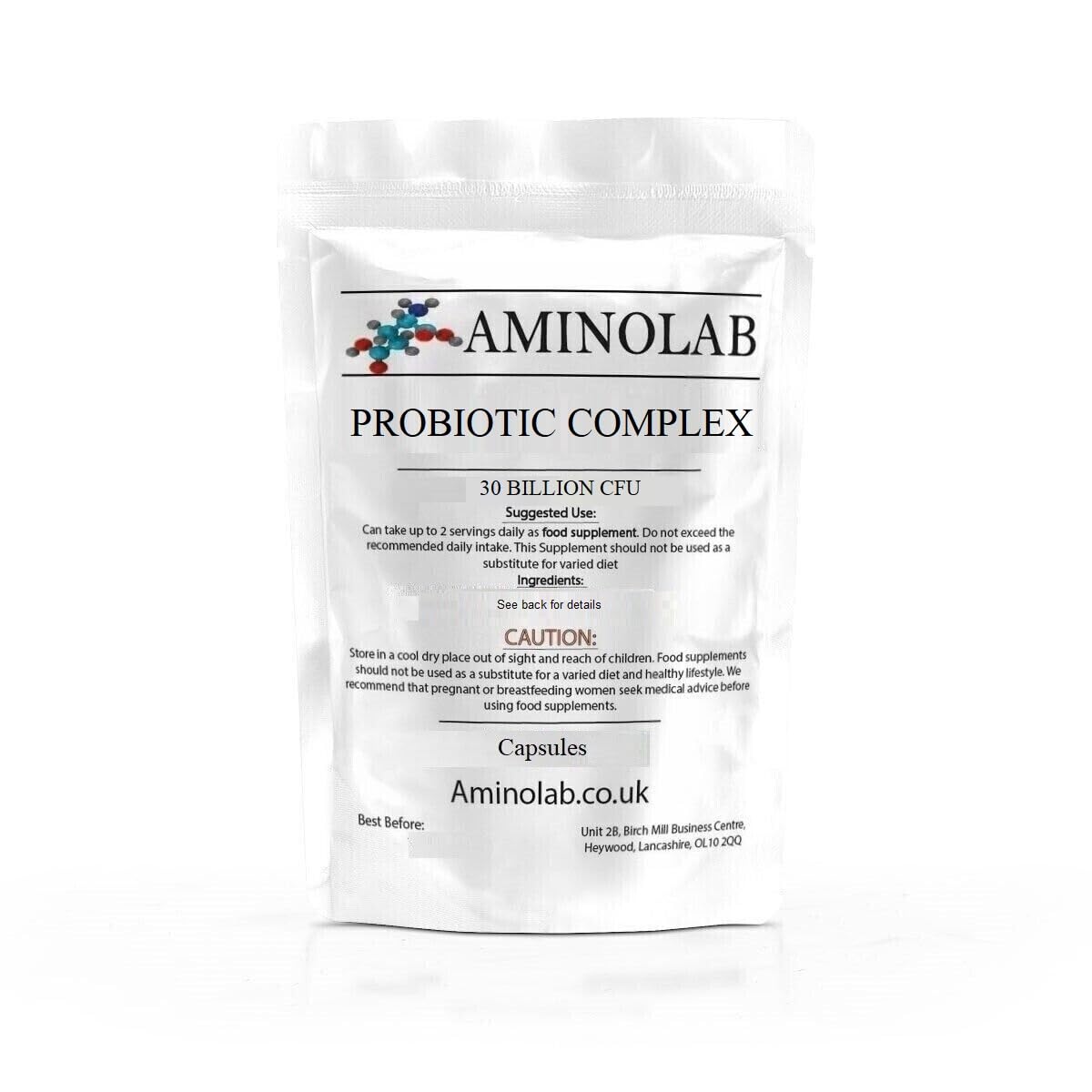 Aminolab - Probiotic Complex 30 Billion CFU 240 Capsules : Amazon.co.uk ...