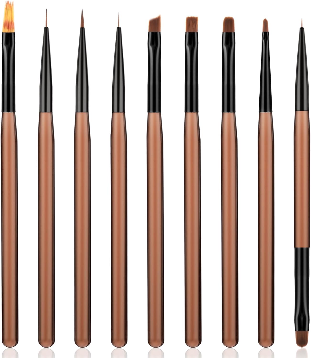 9 Pcs Nail Brushes For Nail Art Brushes Double-Ended Acrylic Nail Art ...