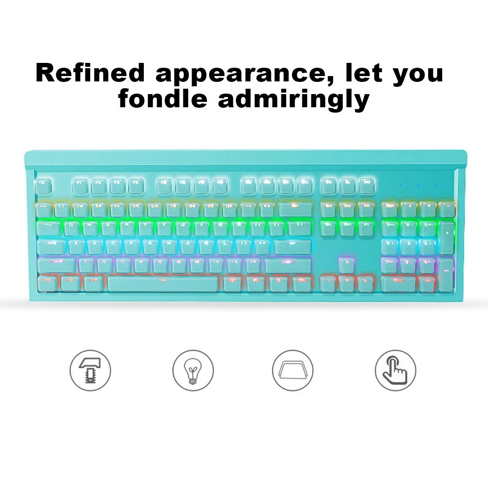 Buy Diyeeni Mechanical Keyboard LED RGB, PC Gaming Keyboard with 104 ...