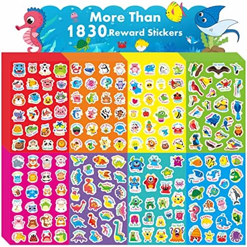 6844 PCS Incentive Stickers, 64 Sheets Round Encouragement Stickers ...