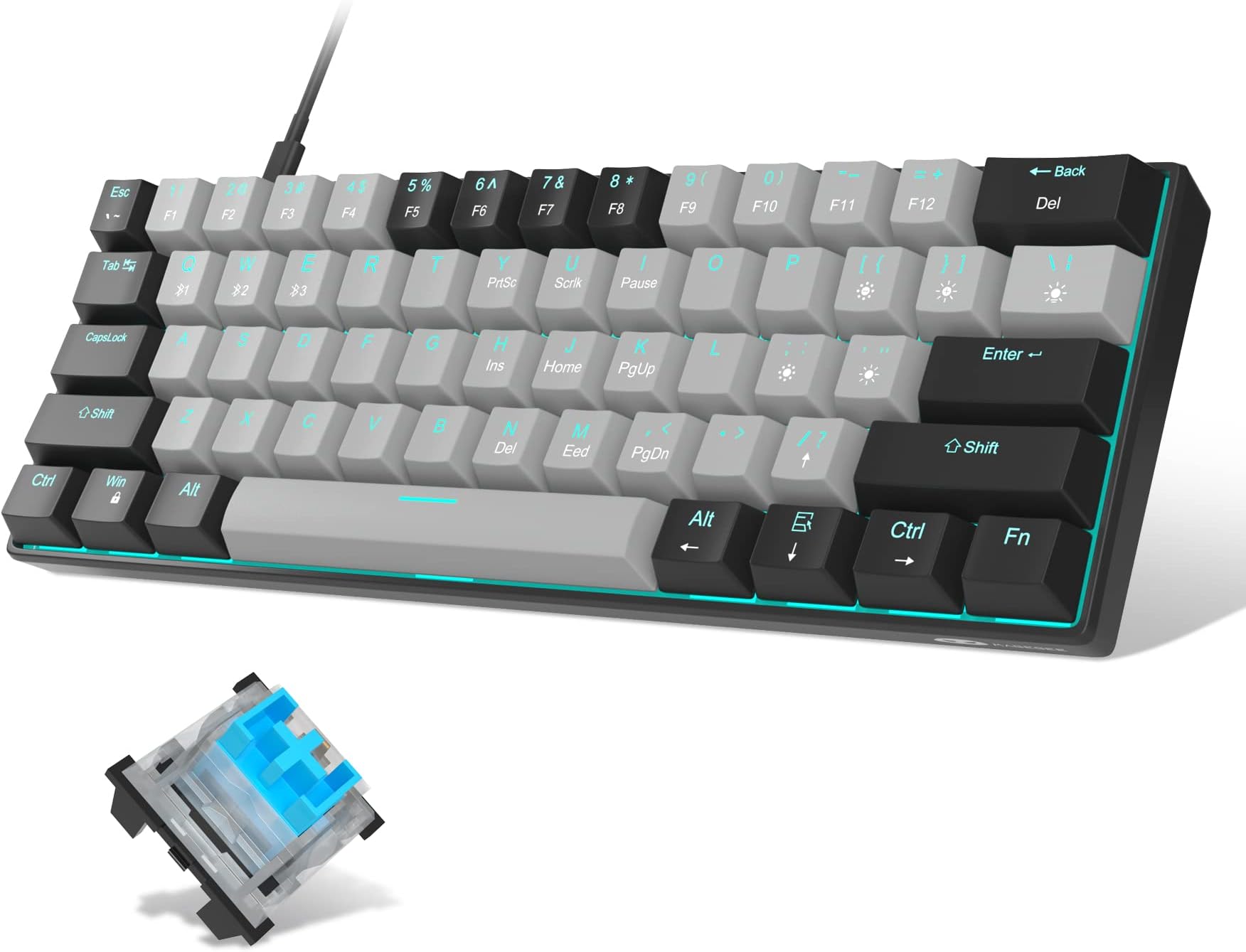 Amazon.in: Buy MageGee 60 Percent Mechanical Gaming Keyboard,Mixed ...
