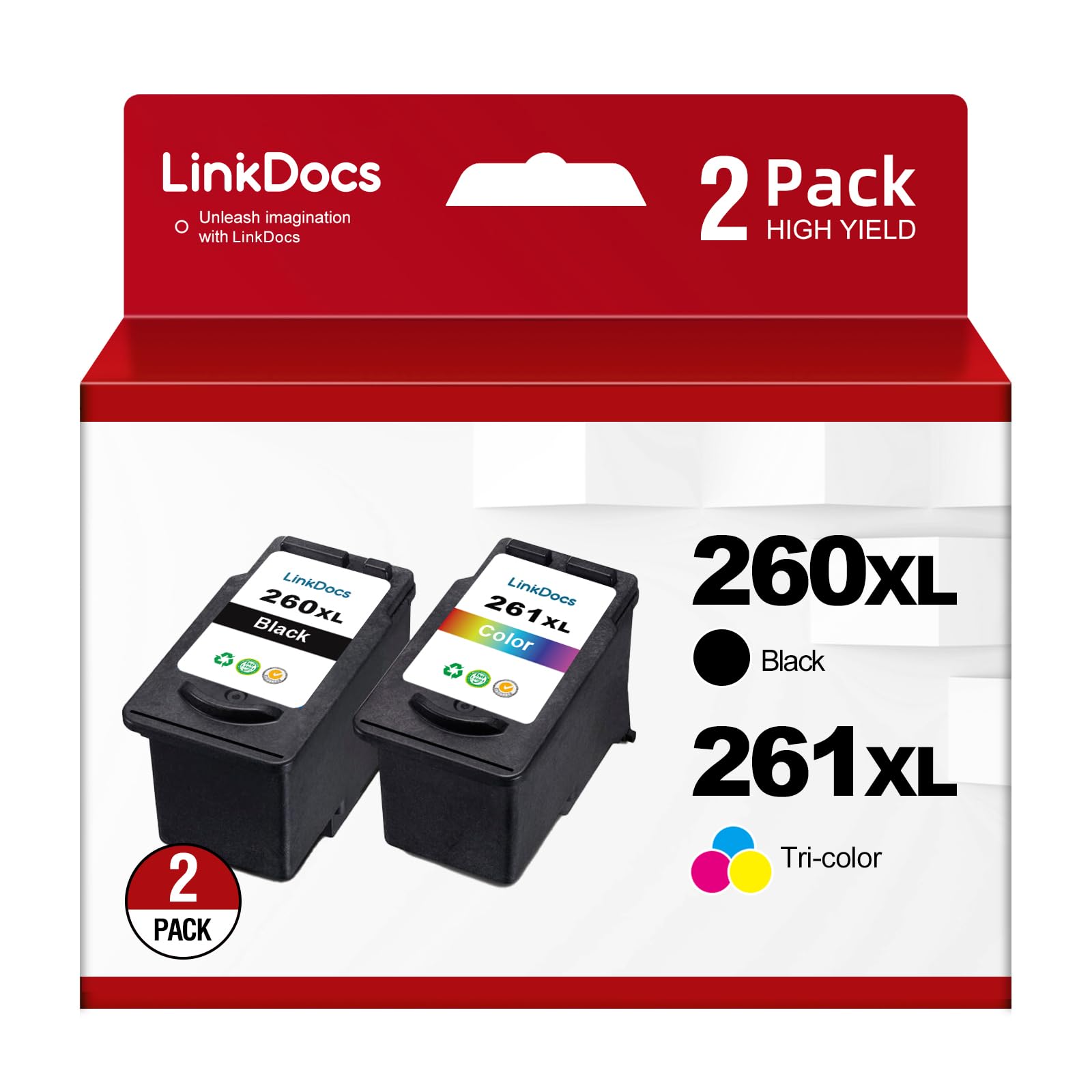 Amazon.com: LinkDocs 260XL and 261XL Ink Cartridges Combo Pack ...