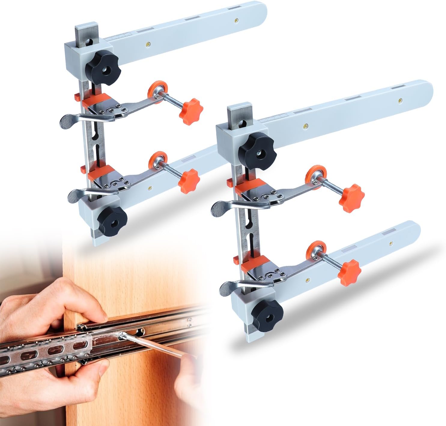 Rok Hardware Magnetic Drawer Slide Mounting Kit (Includes Tool and ...