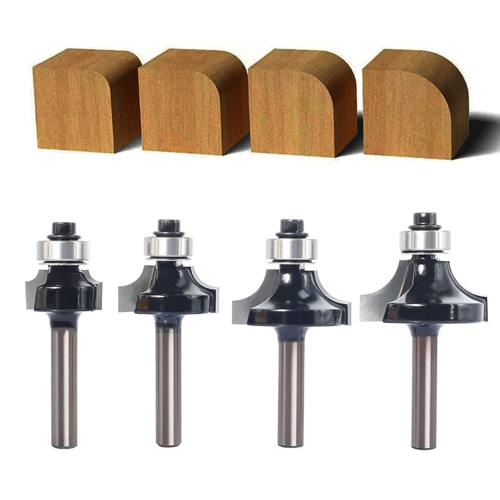 Corner Cutter 6Pcs Round Over Router Bit Set 1/4 Shank,Corner ...