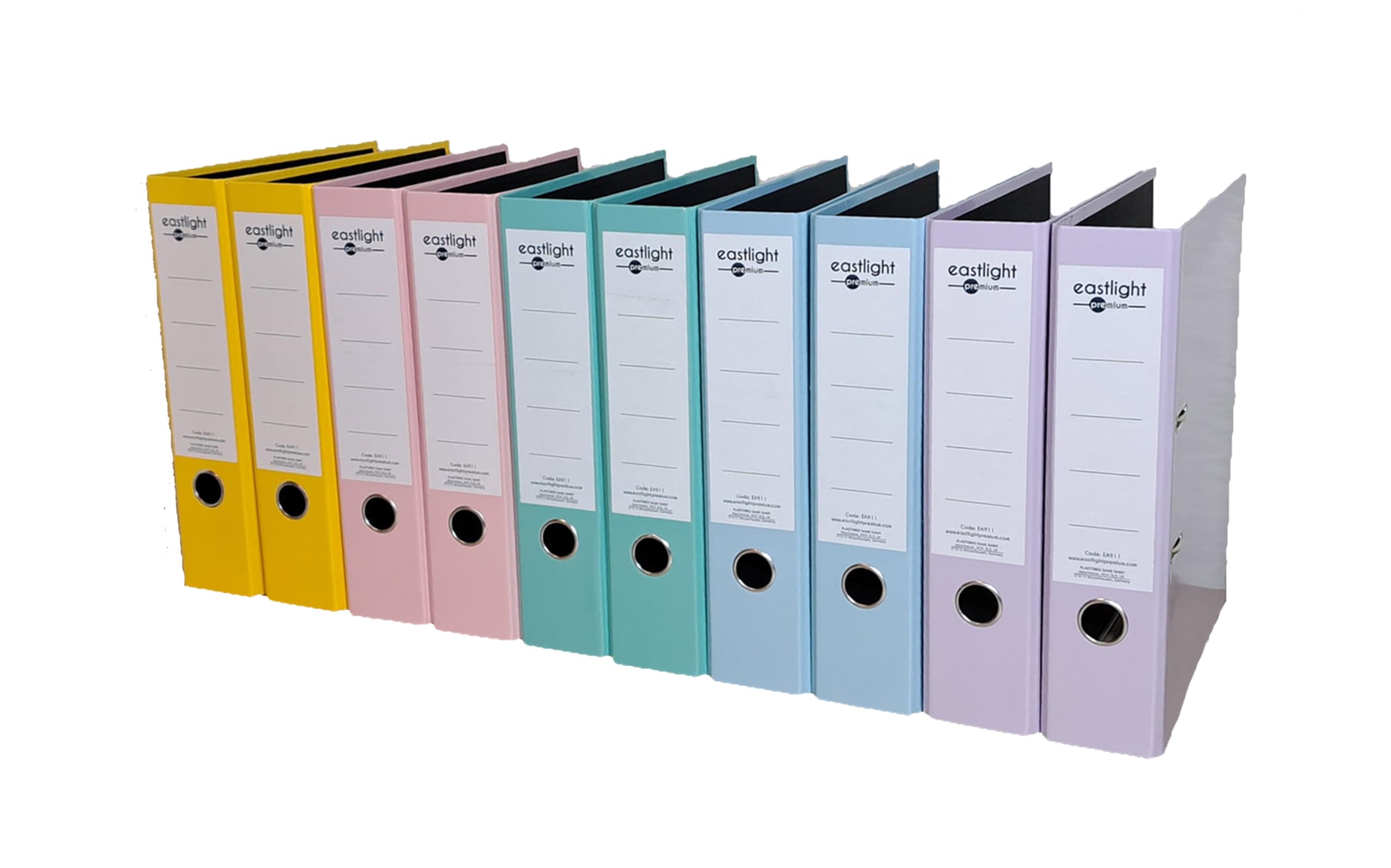 Eastlight A4 Pastel Colour Lever Arch File Assorted, Box of 10 : Amazon ...