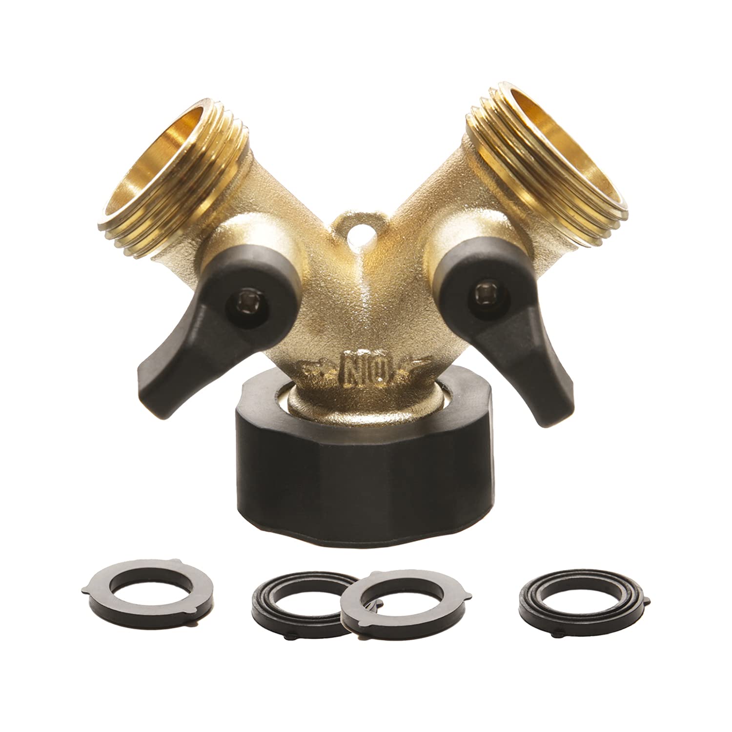 Tap Y Splitter Brass Manifold Two Way Washing Machine Hose Connector 3/ ...