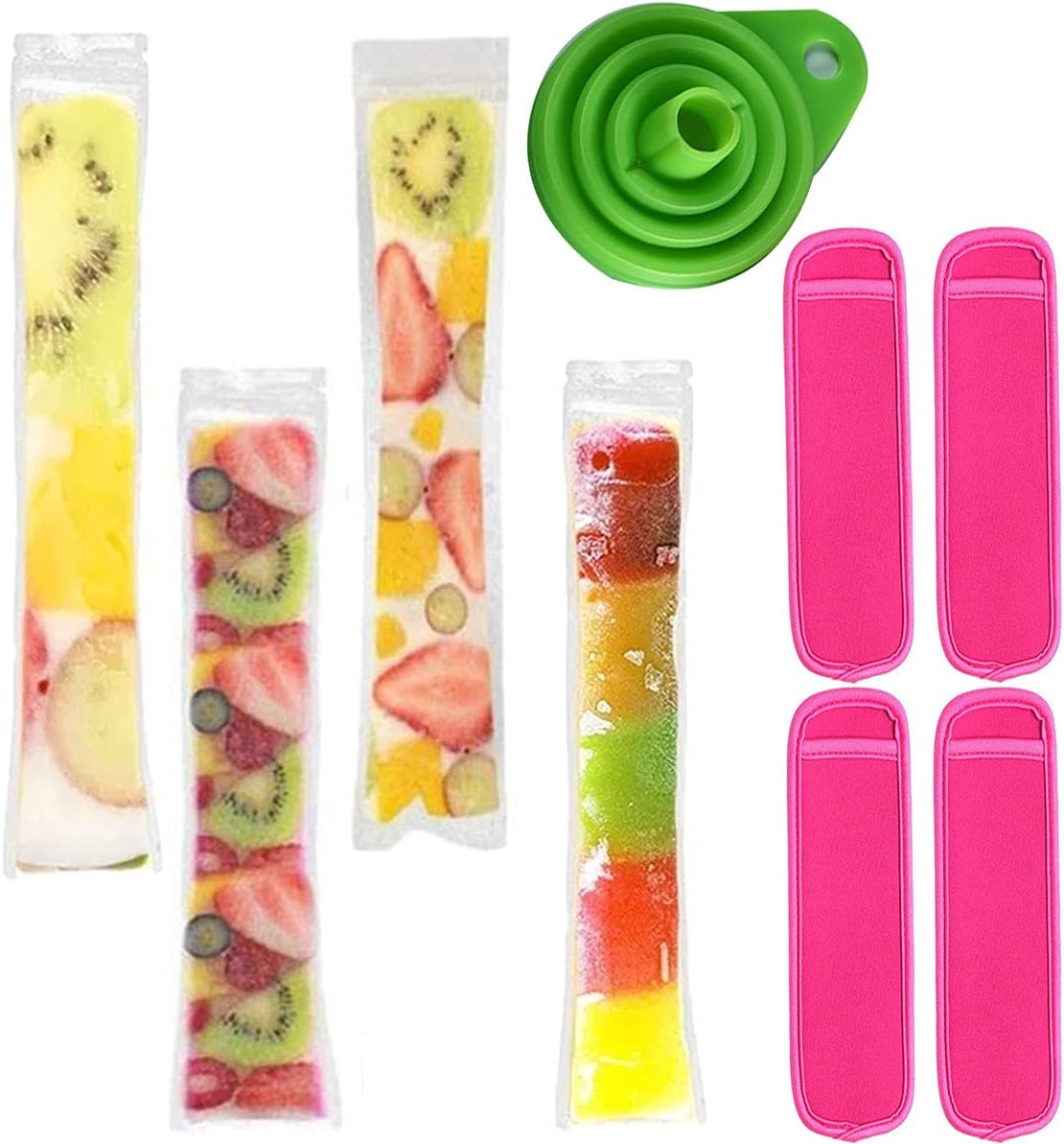 Amazon.com: 200 Pack Ice Popsicle Molds Bags - Zip-Top Disposable DIY ...