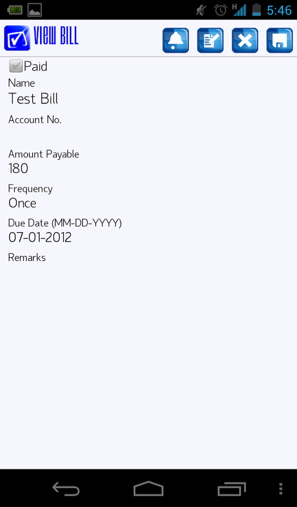 Bill Tracker and Reminder - App on Amazon Appstore
