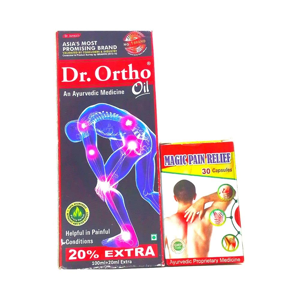 Buy Ayurvedic Pain Relief Magic Pain Relief Capsules and Dr. Ortho Oil ...