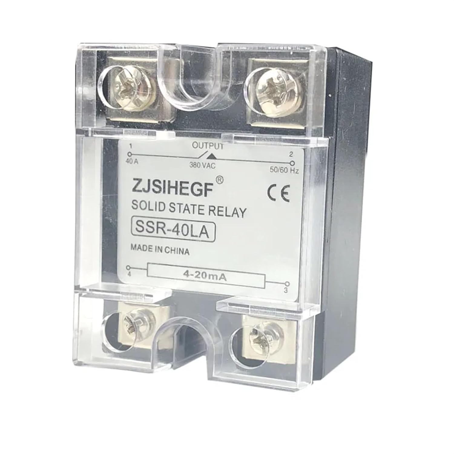 QHMGYLAE Input DC 4-20mA Single Phase AC Solid State Relay SSR-80/100 ...