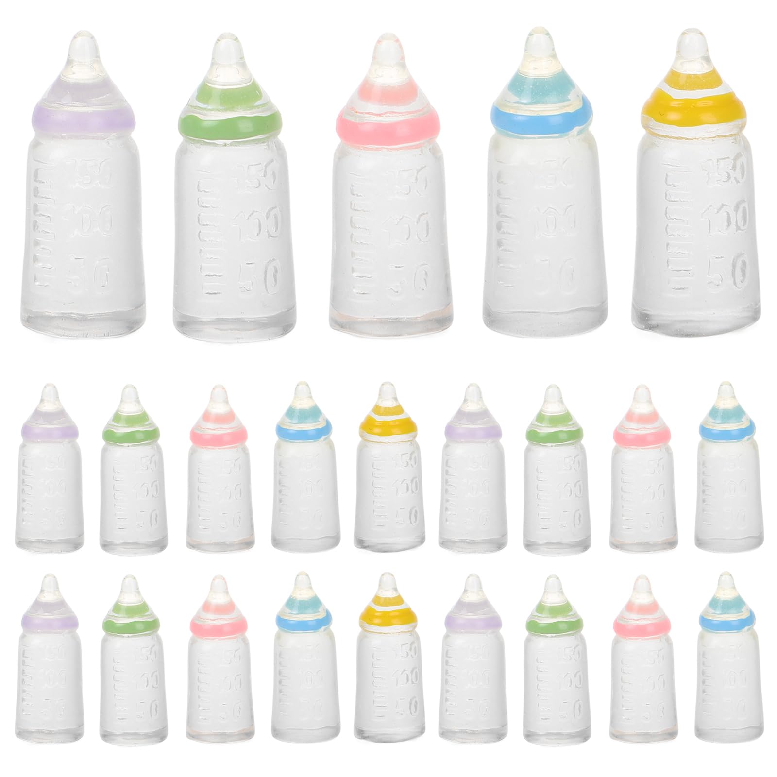 Amazon.com: Kisangel 30pcs Miniature Baby Bottles Mini Baby Bottle ...