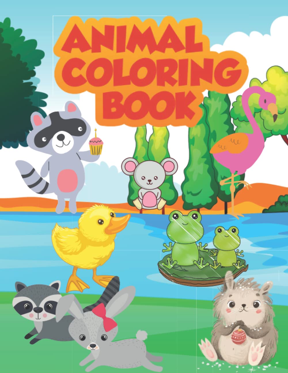 Buy Animal coloring book for Kids, Over 100 Happy Animal Scenes ...