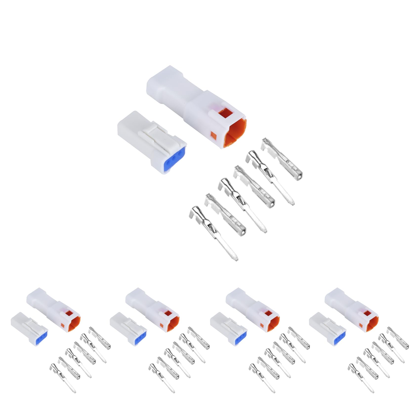 Snapklik.com : 5 Kits 3 Pin Way JST Waterproof Connector 26-22 AWG ...