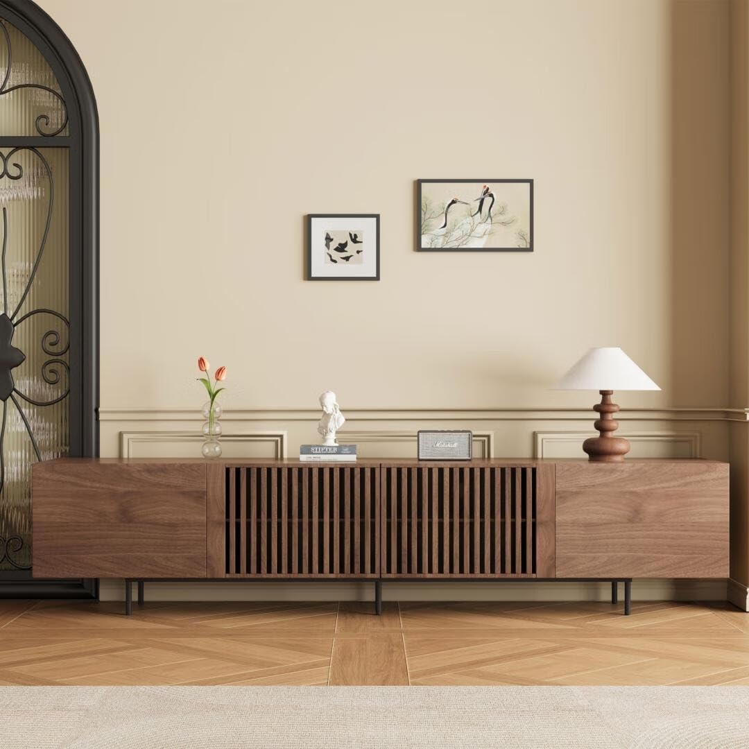 Bed Bath & Beyond Stylish mid-Century Modern TV Stand for up to 80" TVs ...