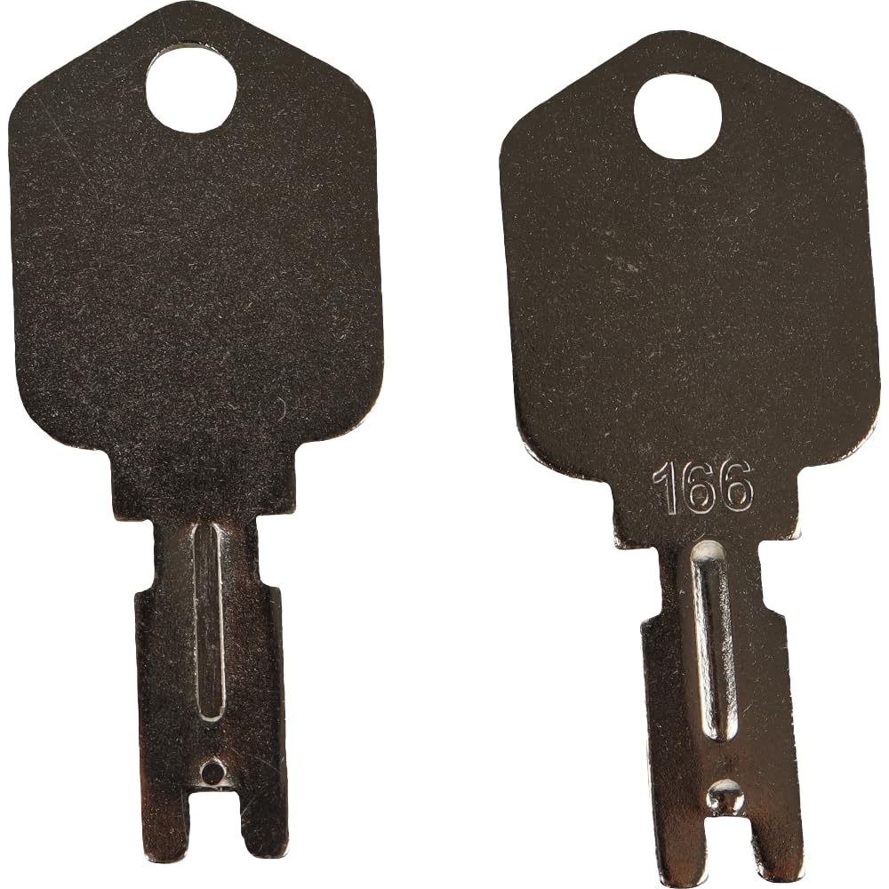 2PCs Ignition Keys 166 with Key Chain Compatible with Clark Yale Hyster ...