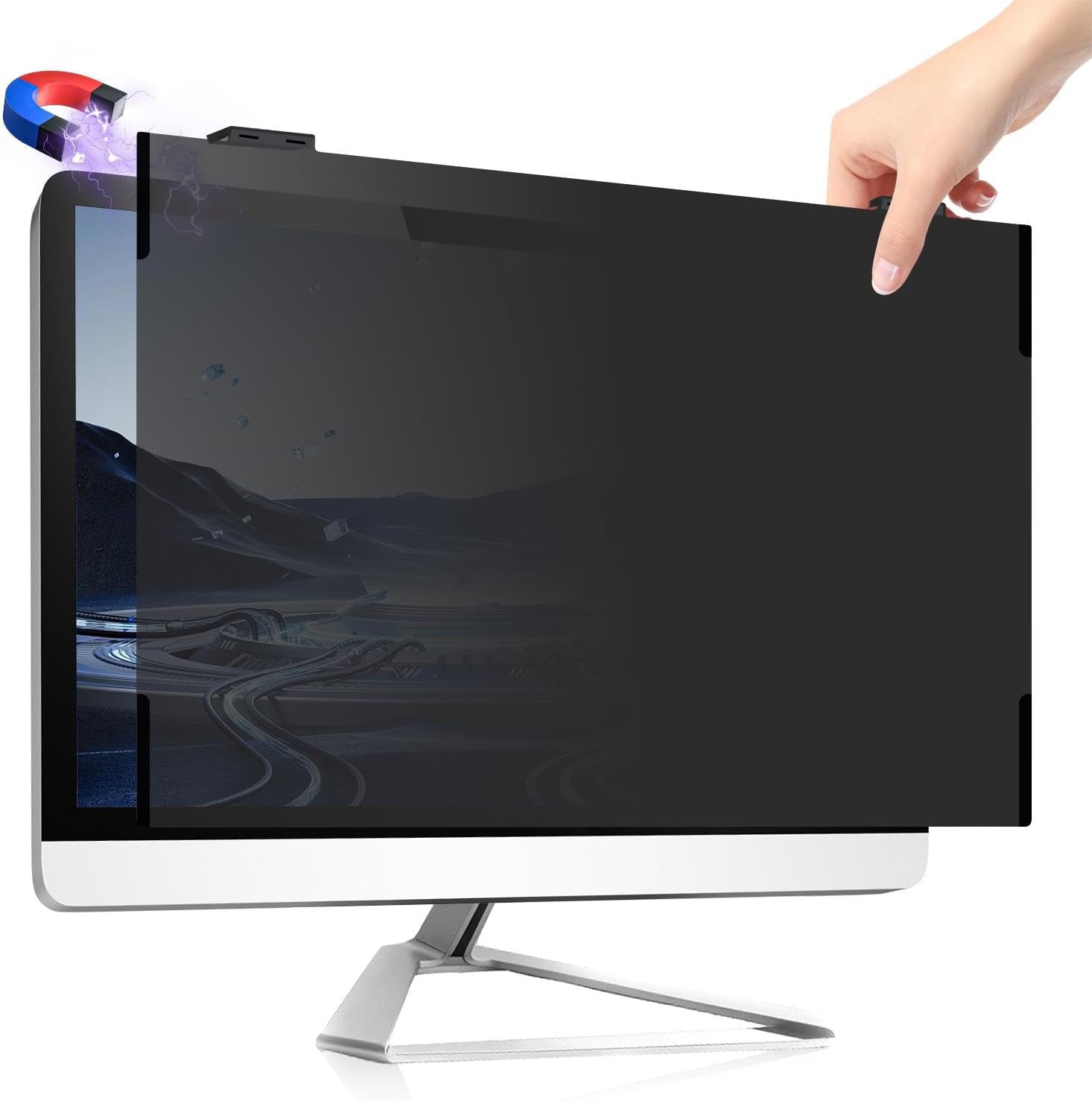 Amazon.com: JEAPKA Magnetic Computer Privacy Screen 24 Inch, Hanging ...
