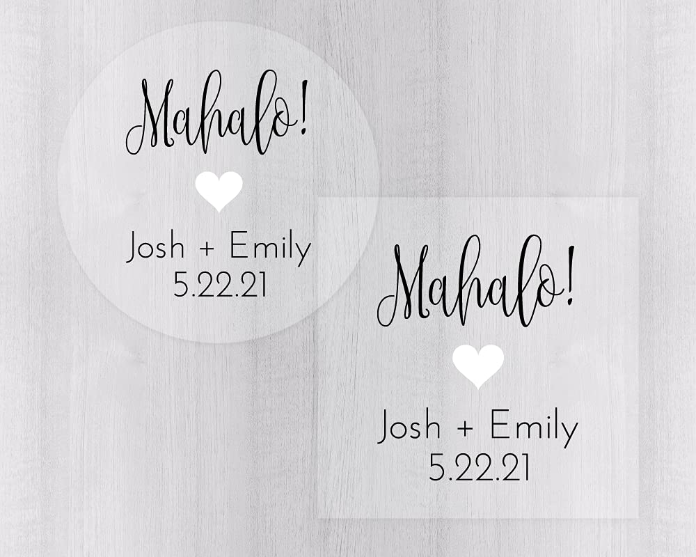 Amazon.com: Mahalo Clear Transparent Wedding Stickers (#223-1-C ...