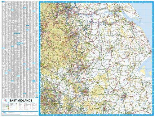 East Midlands Road Map: Amazon.co.uk: 9781782572817: Books