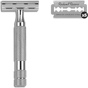 Rockwell Razors 2C Adjustable Double Edge Safety Razor in White Chrome ...