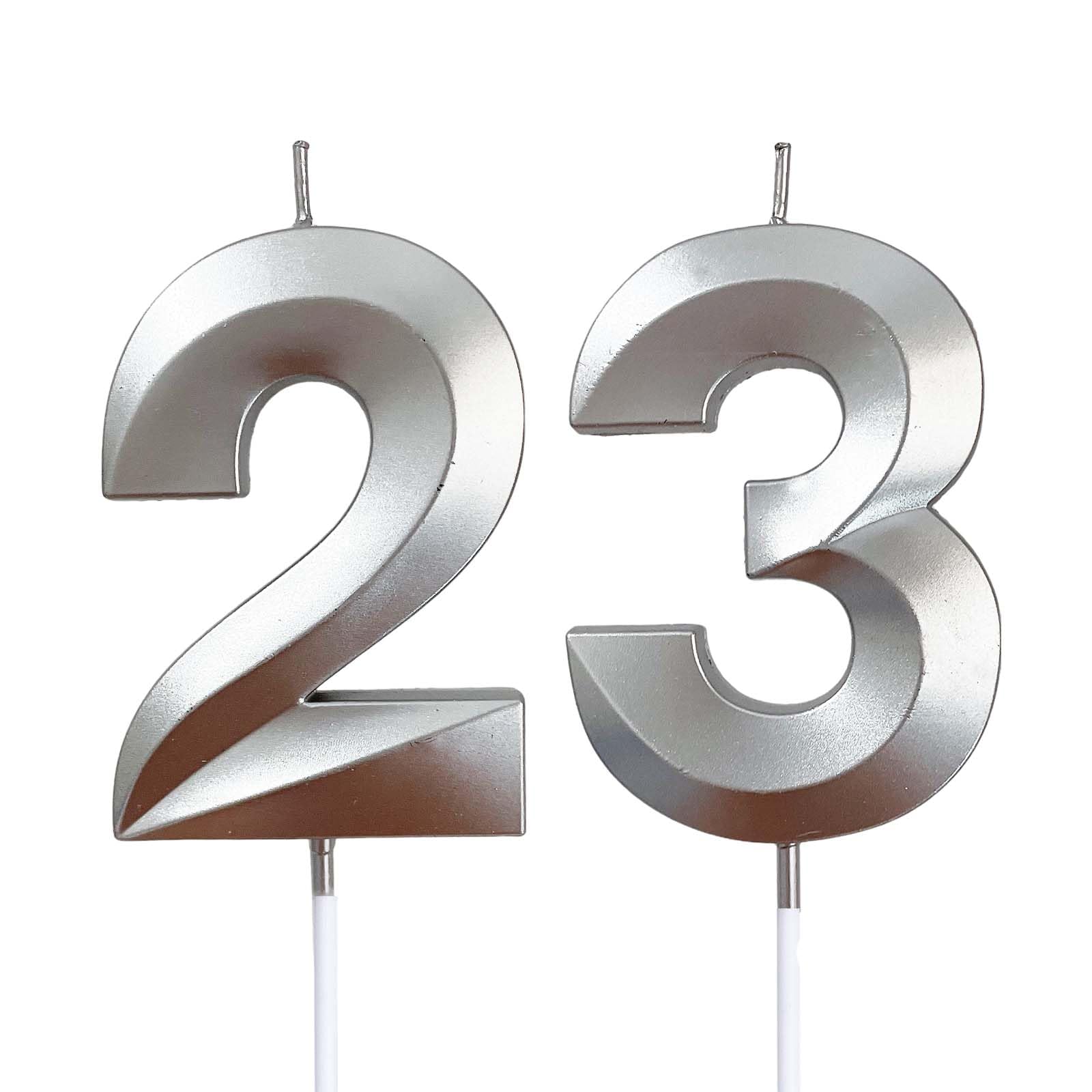 Amazon.com: 2.76" 23rd 32nd Number Candles Birthday Gifts for Women Men ...