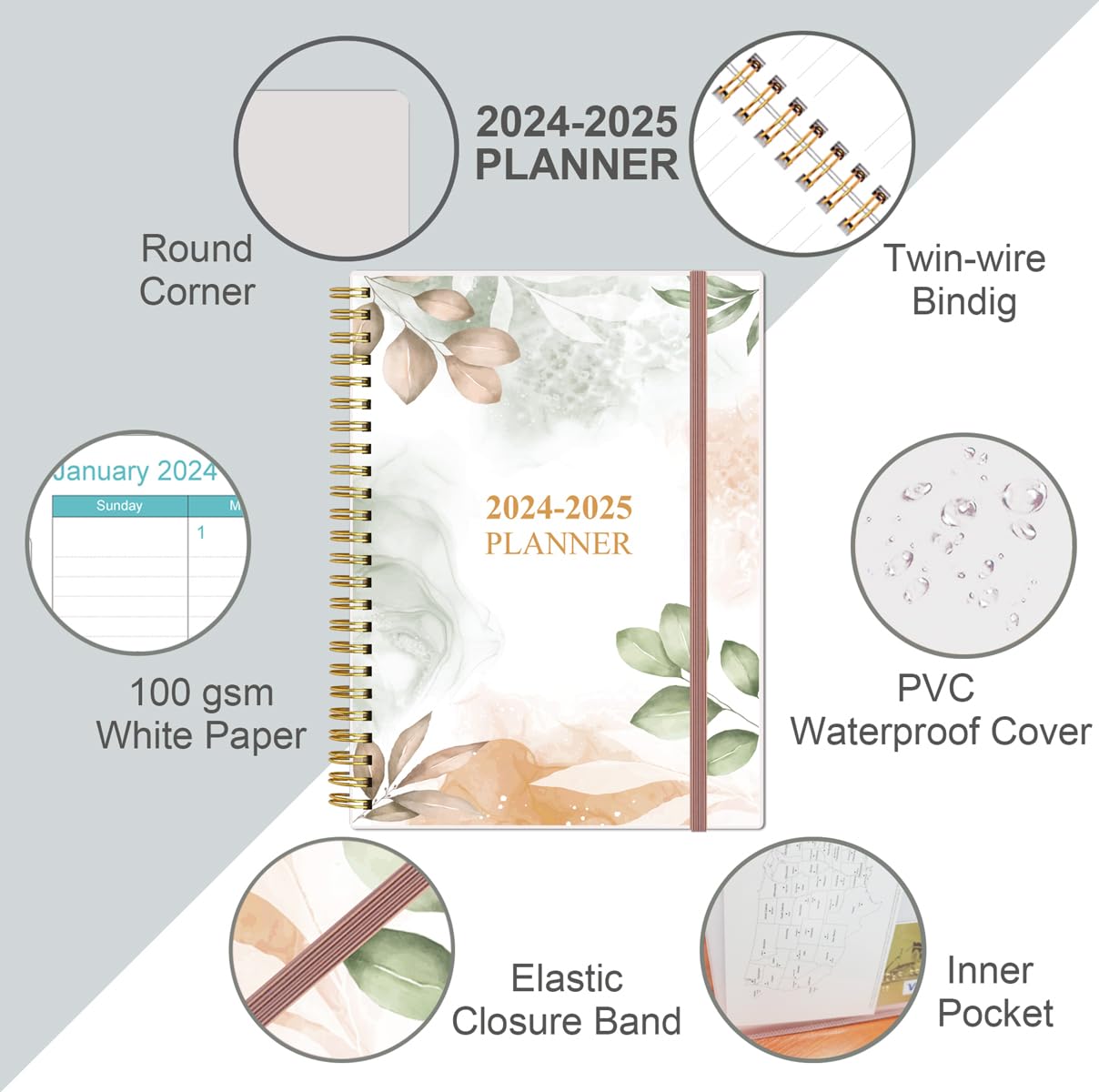 Snapklik.com : 2024-2025 Planner - 18 Months Weekly & Monthly Planner ...