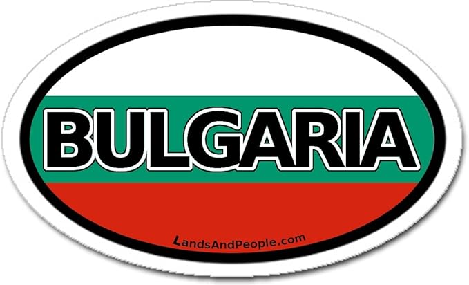 Amazon.com - Bulgaria and Bulgarian Flag Car Bumper Sticker Decal Oval