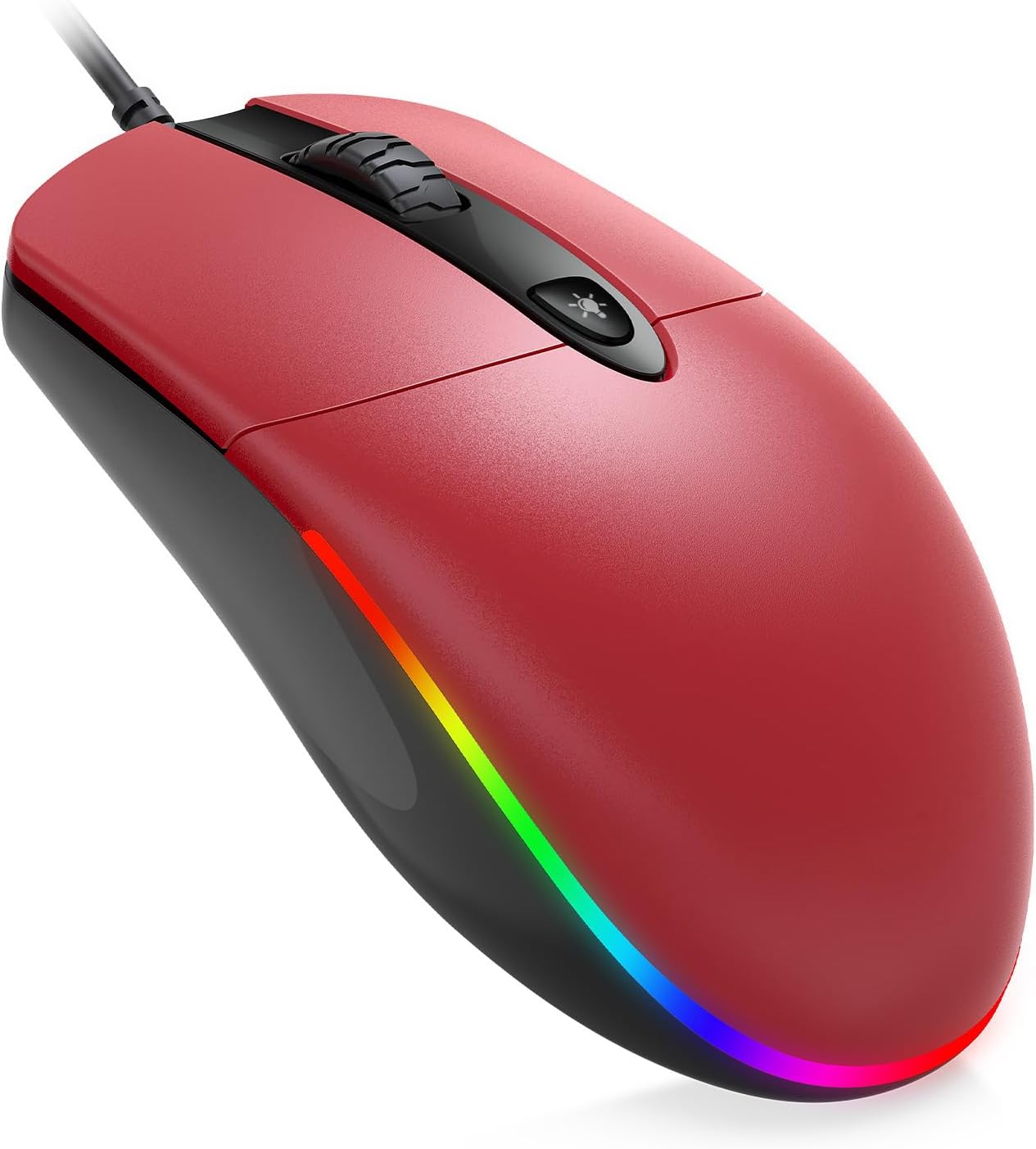 Amazon.com: LED Wired Mouse, RGB Silent Corded Computer Mouse for ...